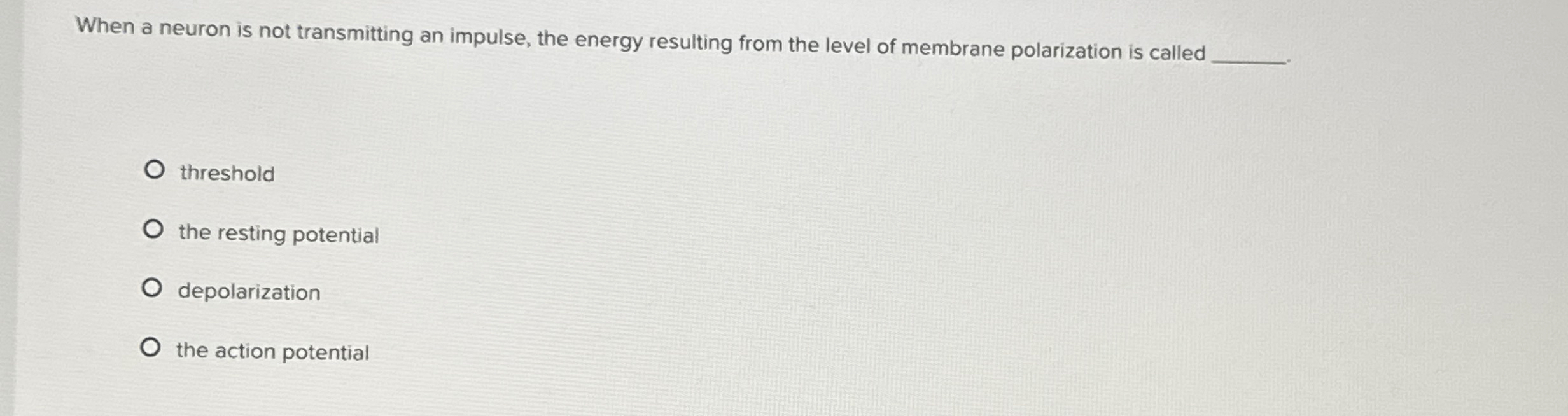 Solved When a neuron is not transmitting an impulse, the | Chegg.com
