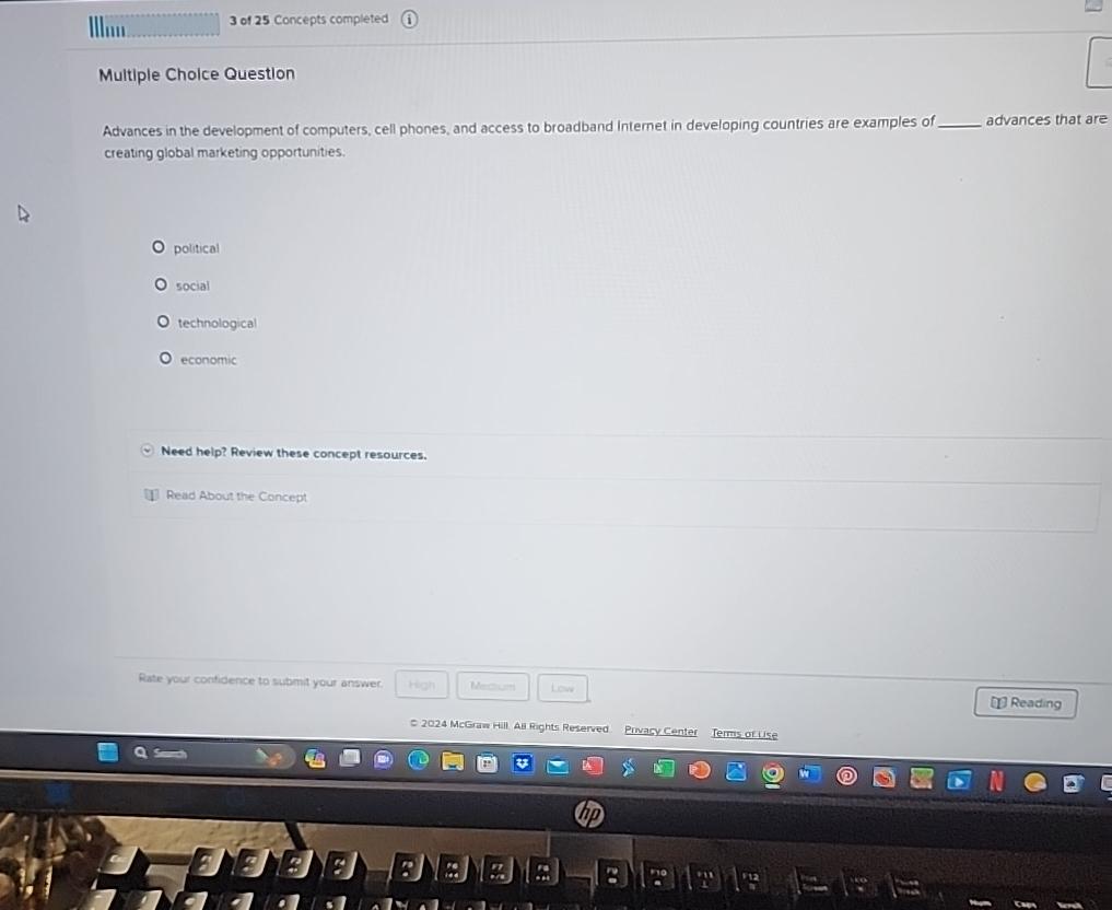 Solved IIIIIII3 ﻿of 25 ﻿concepts completed(i)Multiple Cholce | Chegg.com