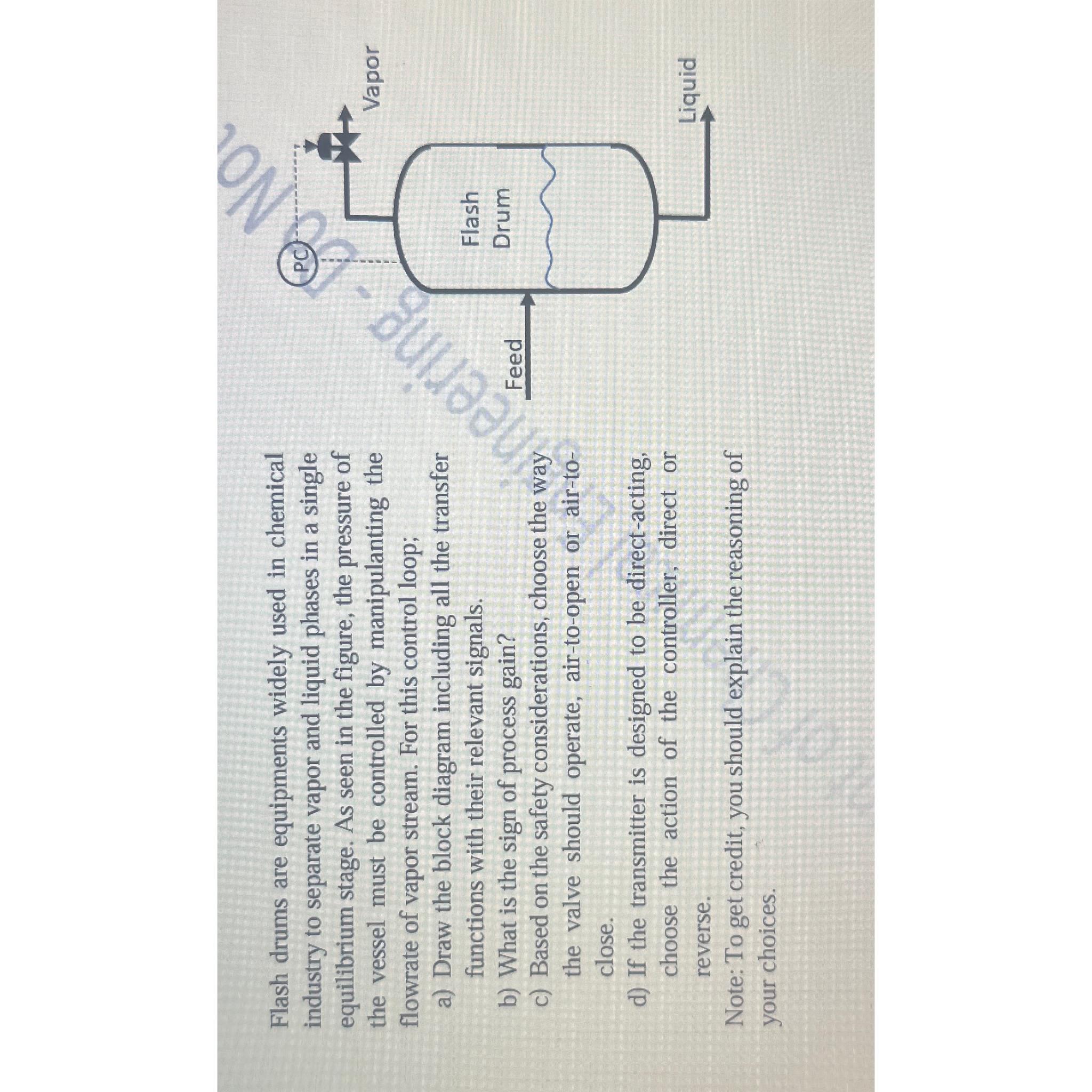 Solved Flash drums are equipments widely used in chemical | Chegg.com