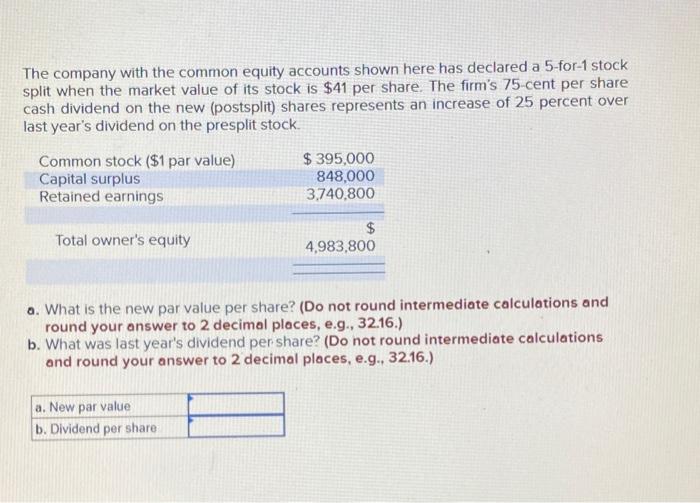 Solved The company with the common equity accounts shown | Chegg.com