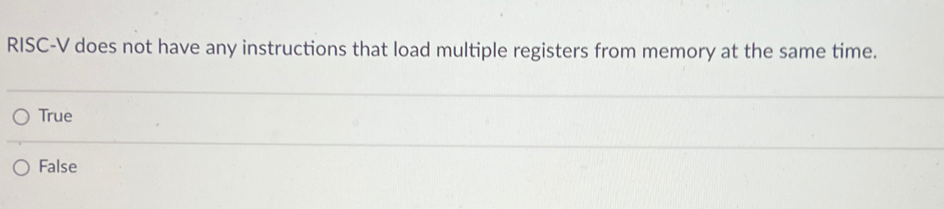 Solved RISC-V does not have any instructions that load | Chegg.com