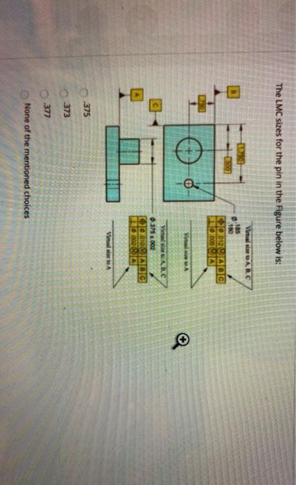 Solved The LMC sizes for the pin in the Figure below is: | Chegg.com