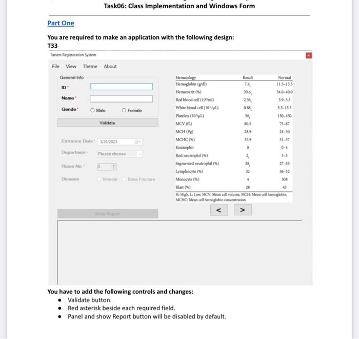 Solved Part Two You are required to add Patient. cs class to | Chegg.com