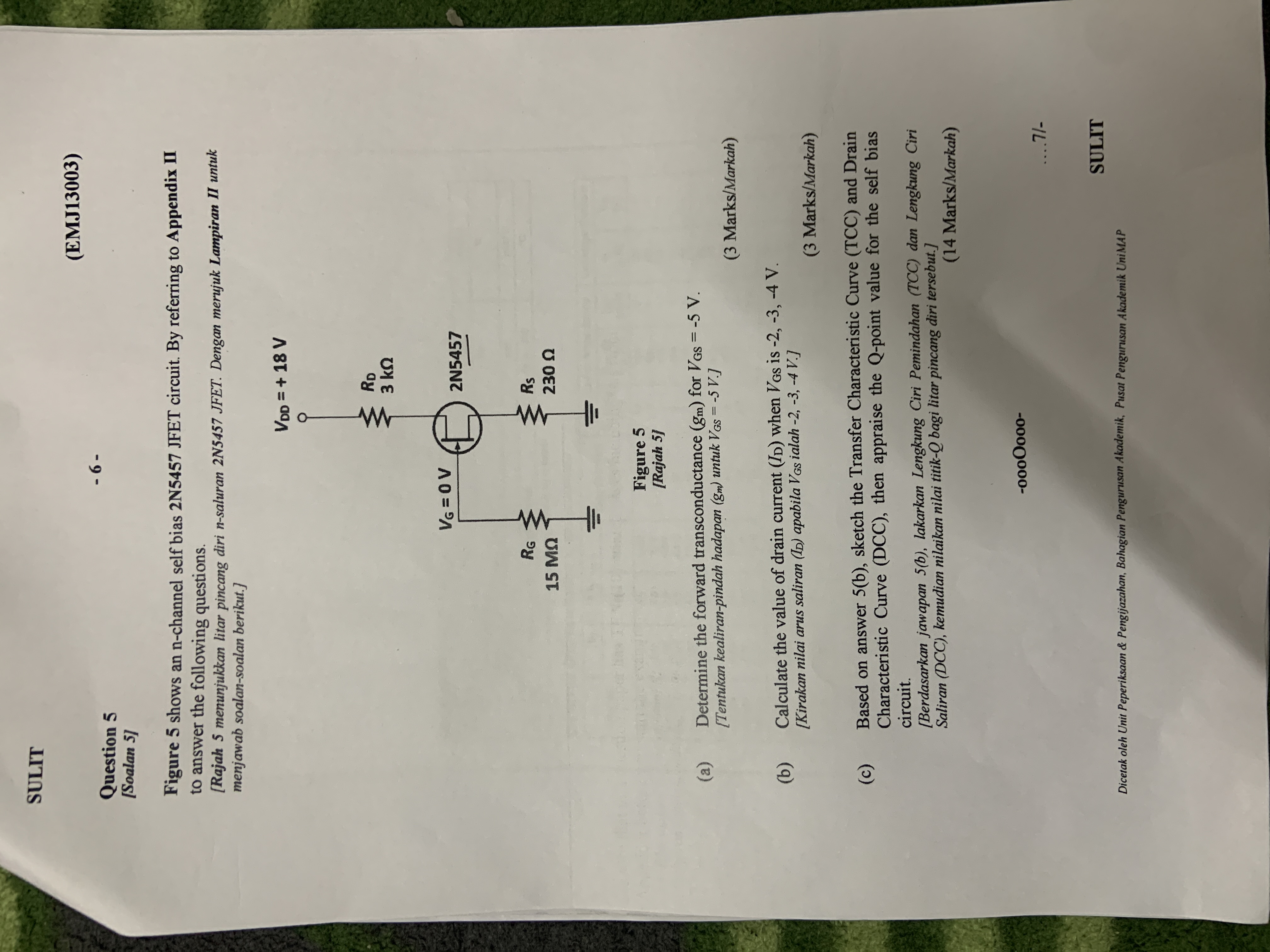Solved (EMJ13003)Question 5[Soalan 5]Figure 5 ﻿shows | Chegg.com