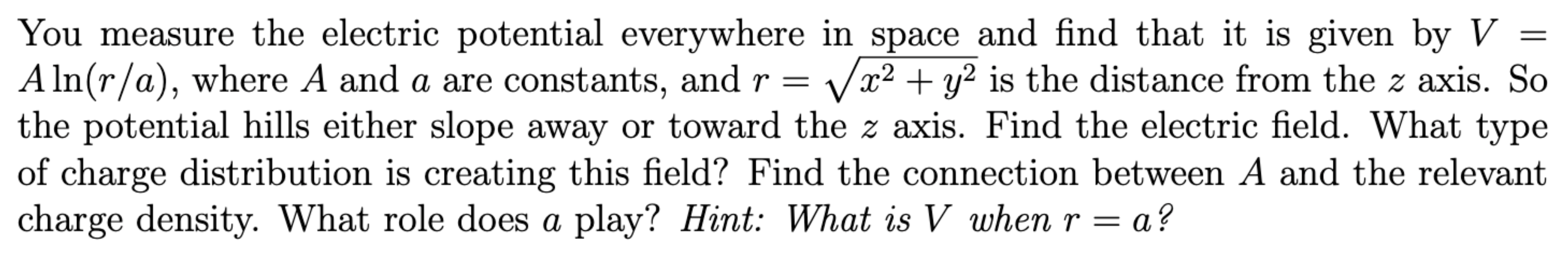 Solved You measure the electric potential everywhere in | Chegg.com