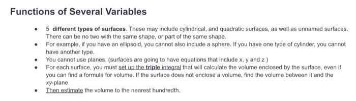 Solved Functions Of Several Variables • 5 Different Types Of 