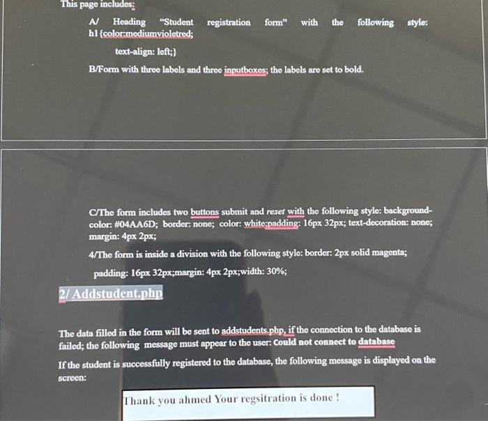 Solved Student Registration Form SId: Name: Level: To solve | Chegg.com