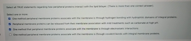 Solved Select all TRUE statements regarding how peripheral | Chegg.com