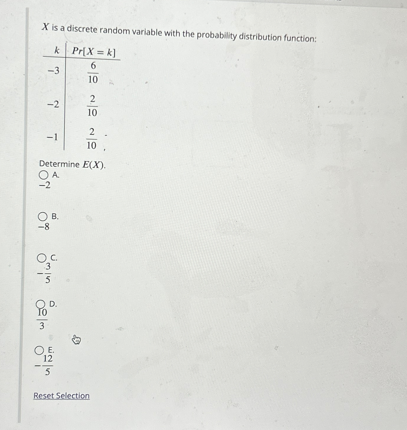 Solved x ﻿is a discrete random variable with the probability | Chegg.com