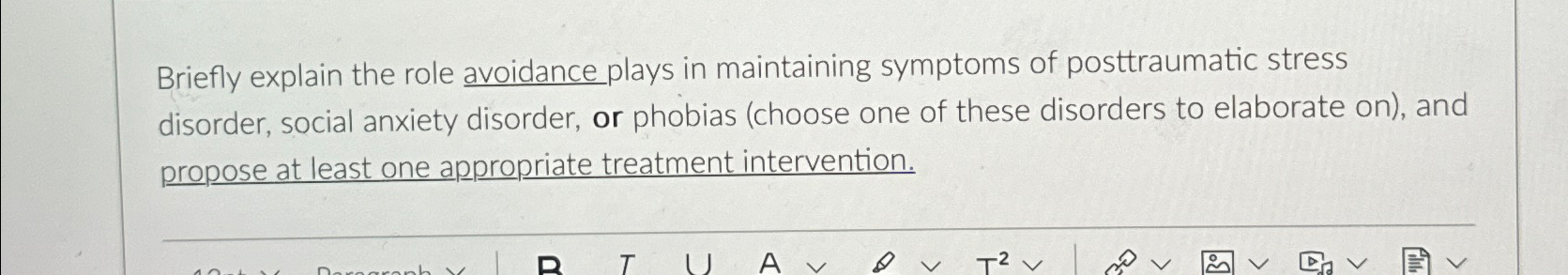 Solved Briefly explain the role avoidance plays in | Chegg.com