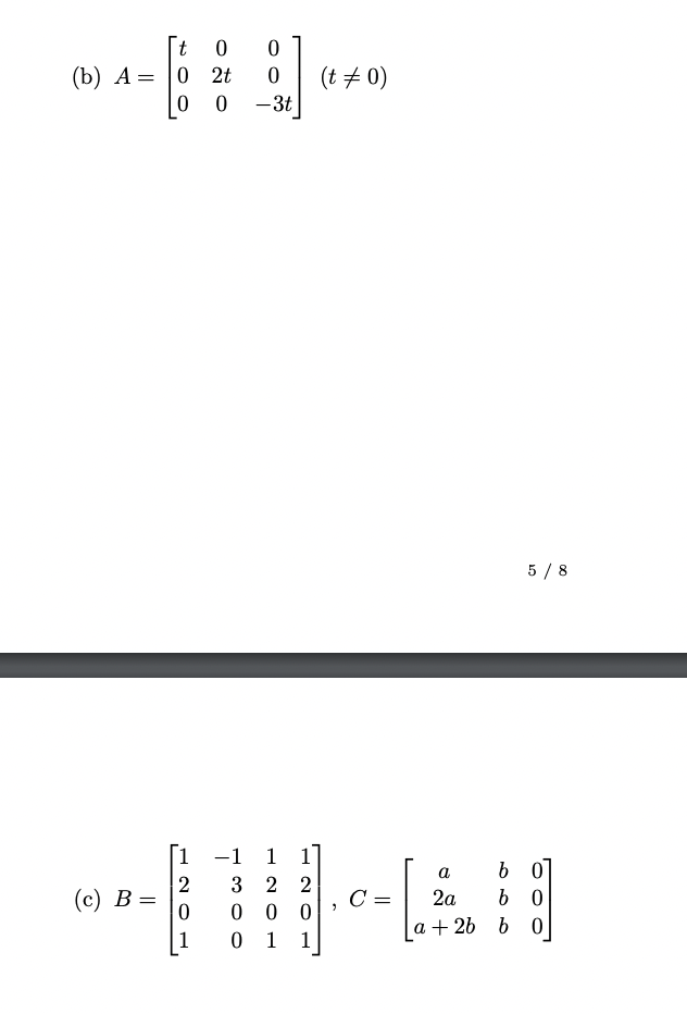 Solved 5. ﻿Determine whether the following matrices are | Chegg.com