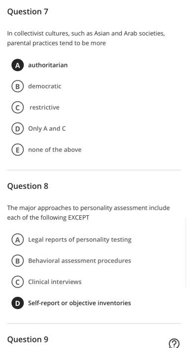 Solved Individual competitiveness and assertiveness are | Chegg.com