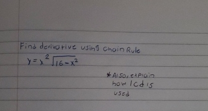 Solved Find derivative using chain | Chegg.com