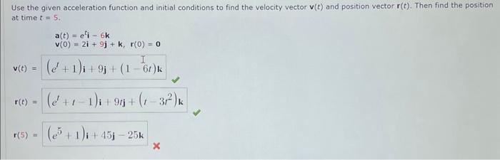Use the given acceleration function and initial | Chegg.com