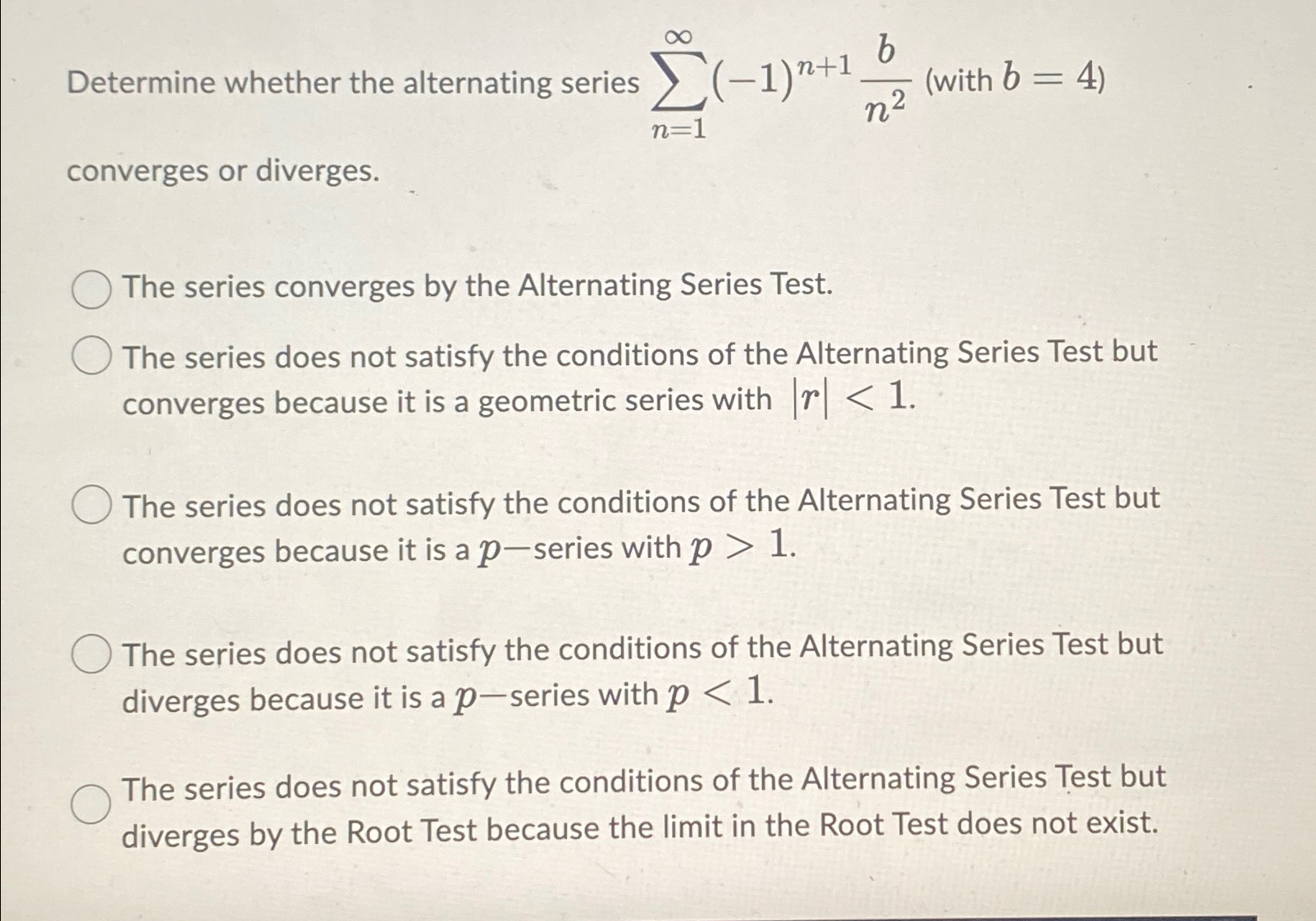 Solved Determine whether the alternating series | Chegg.com