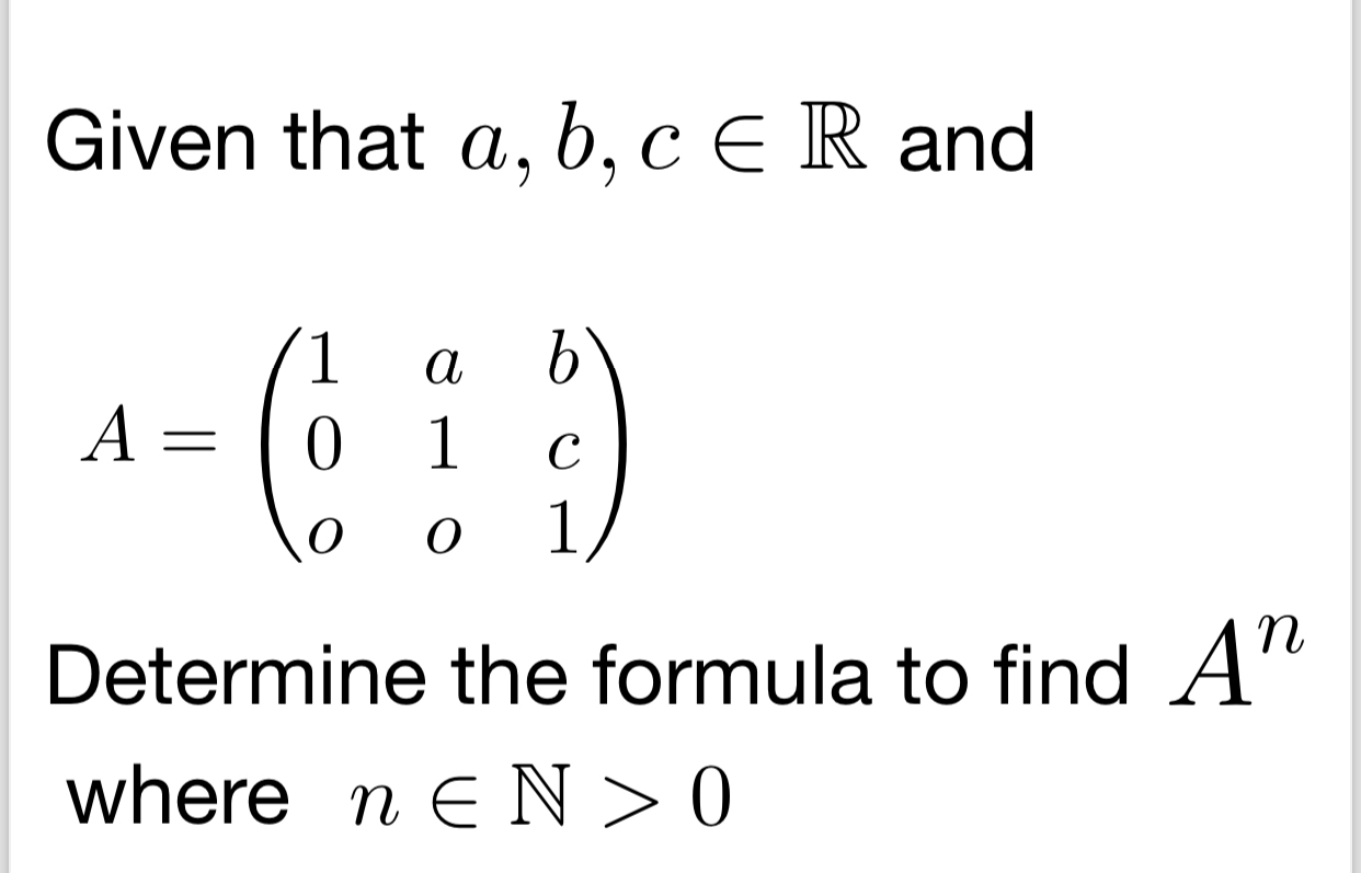 Solved Cómo resolver...Given that a,b,cinR | Chegg.com