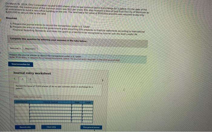 Solved On March 15, 2024. Eais Corporation issued 5.000 | Chegg.com