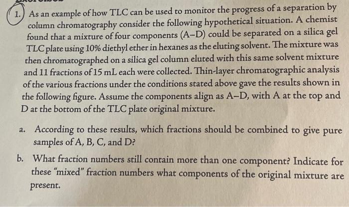 Solved 1. As an example of how TLC can be used to monitor | Chegg.com
