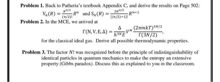 Solved Vn(R)=(n/2)!πn/2Rn and Sn(R)=[(n/2)−1]!2πn/2Rn−1 | Chegg.com