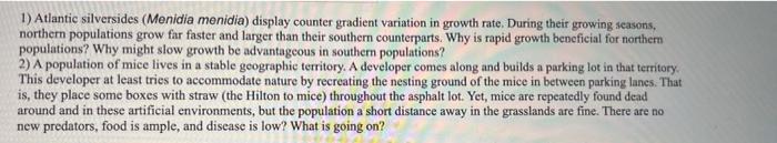 Solved Can someone please help me answer this ecology | Chegg.com Solved Can someone please help me answer this ecology | Chegg.com