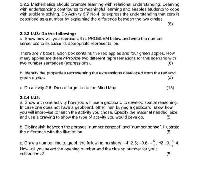 Solved 3.2.2 Mathematics should promote learning with | Chegg.com