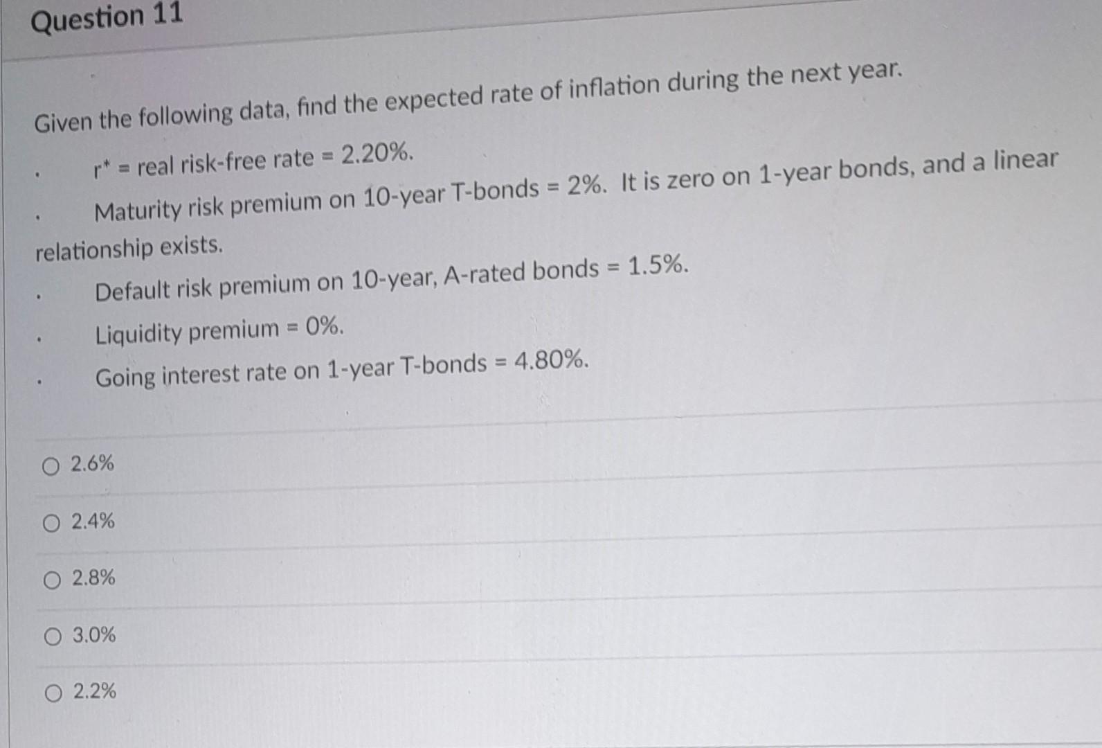 Solved Given the following data, find the expected rate of | Chegg.com