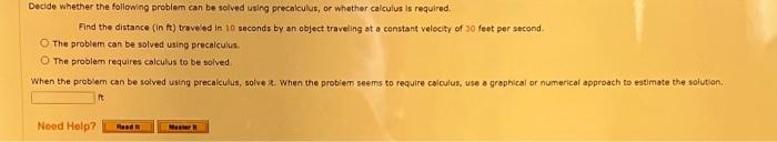 Solved Decide whether the following problem can be solved | Chegg.com