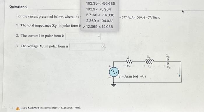 Solved Question 9 162.35