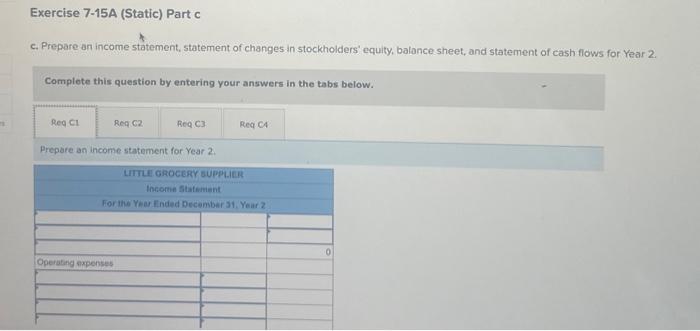 Solved אequirea intormation Exercise 7-15A (Static) | Chegg.com