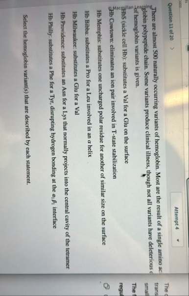 Solved Question 11 ﻿of 20There are almost 500 ﻿naturally | Chegg.com