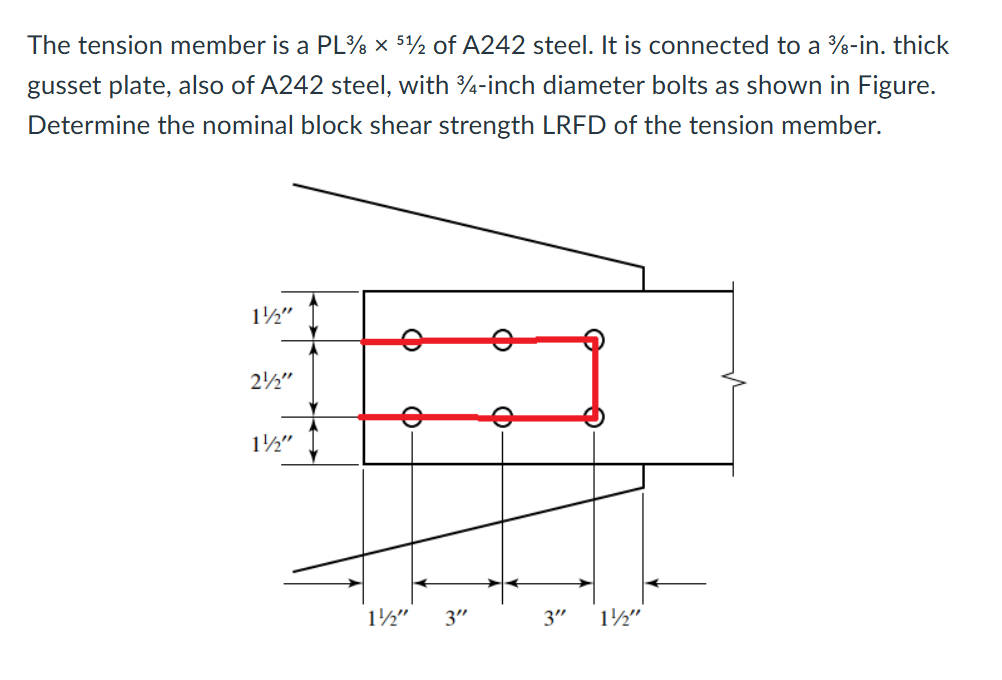 Solved The tension member | Chegg.com