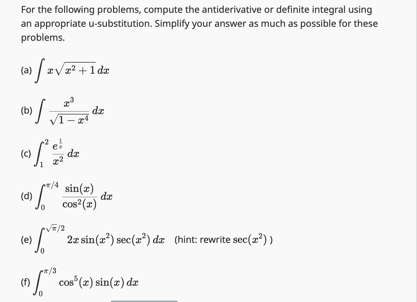 Solved For the following problems, compute the | Chegg.com