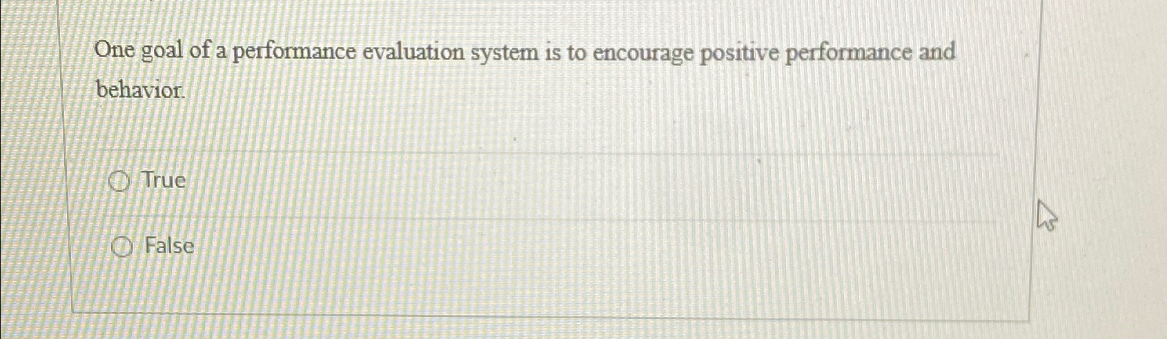 Solved One goal of a performance evaluation system is to | Chegg.com