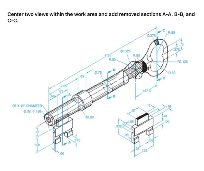 Solved Need help with the dimensions for the Two-View | Chegg.com
