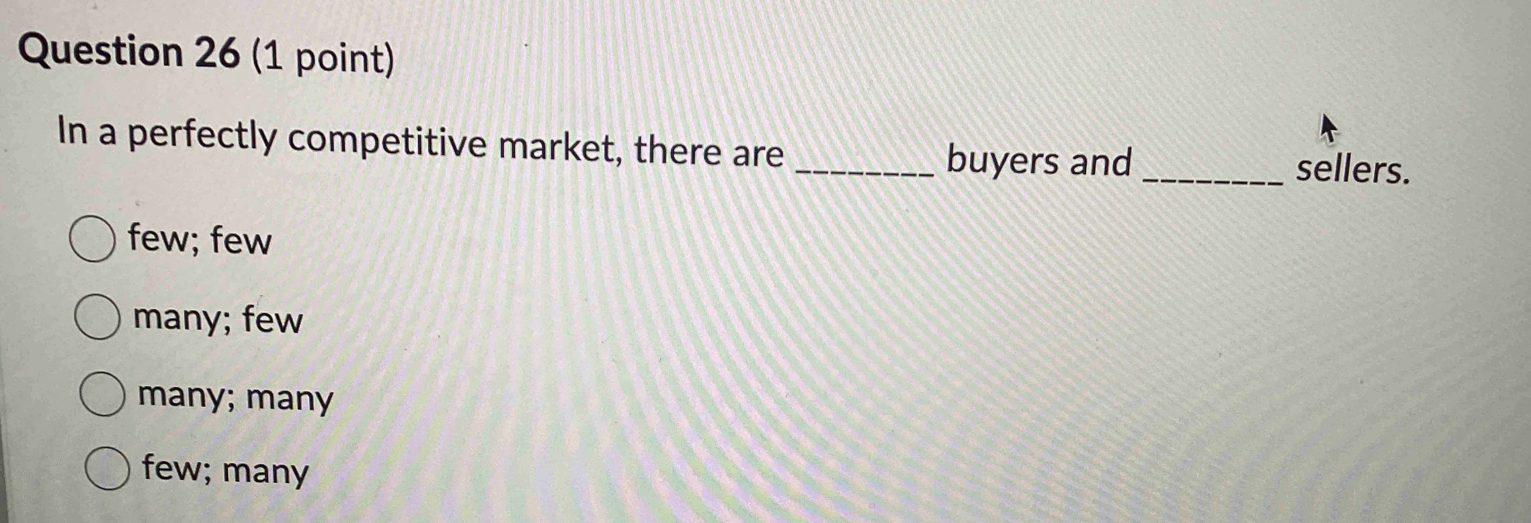 Solved Question 26 (1 ﻿point)In a perfectly competitive | Chegg.com