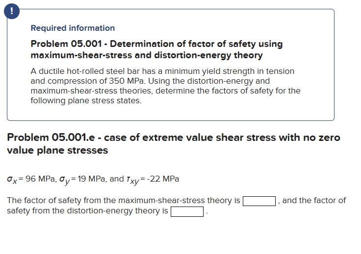 Solved !Required informationProblem 05.001 - ﻿Determination | Chegg.com