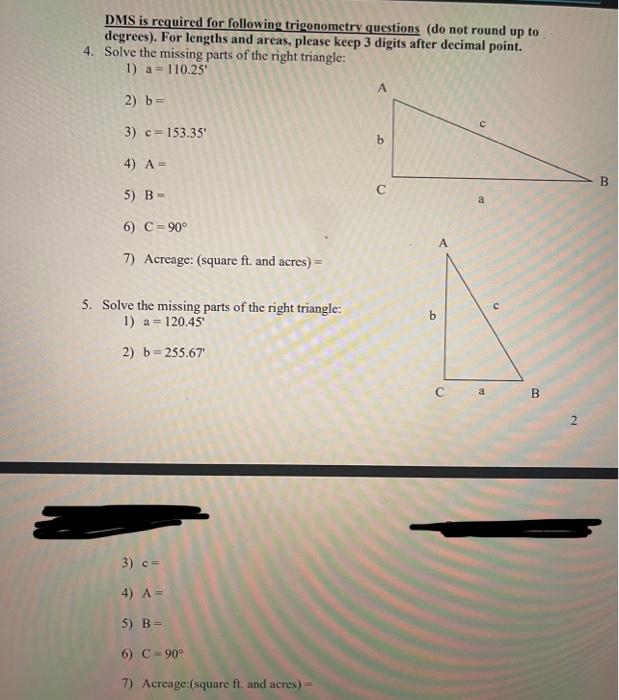 Solved DMS is required for following trigonometry questions | Chegg.com