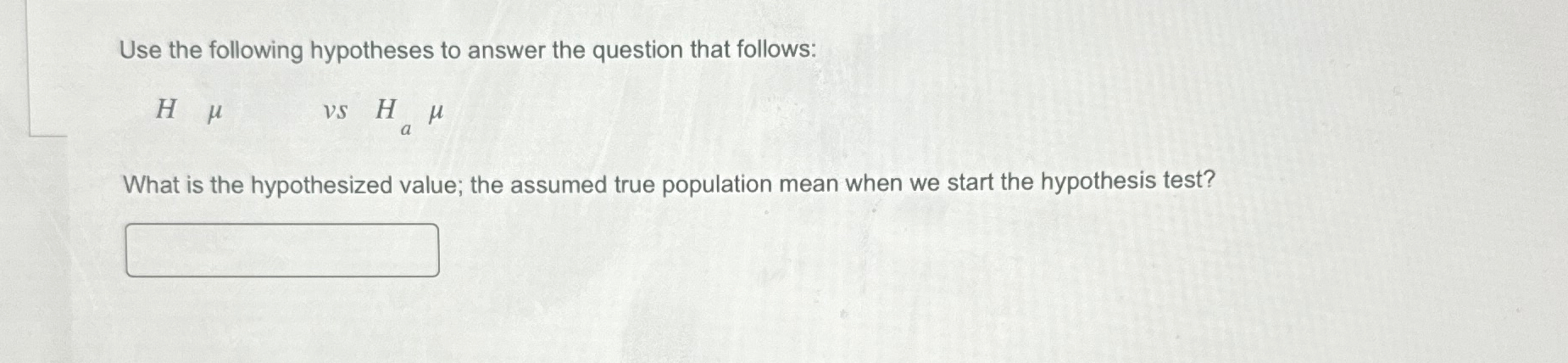 Solved Use the following hypotheses to answer the question | Chegg.com