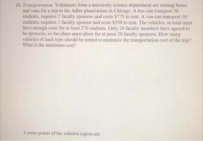 Solved For problem 10, please remember to define your | Chegg.com