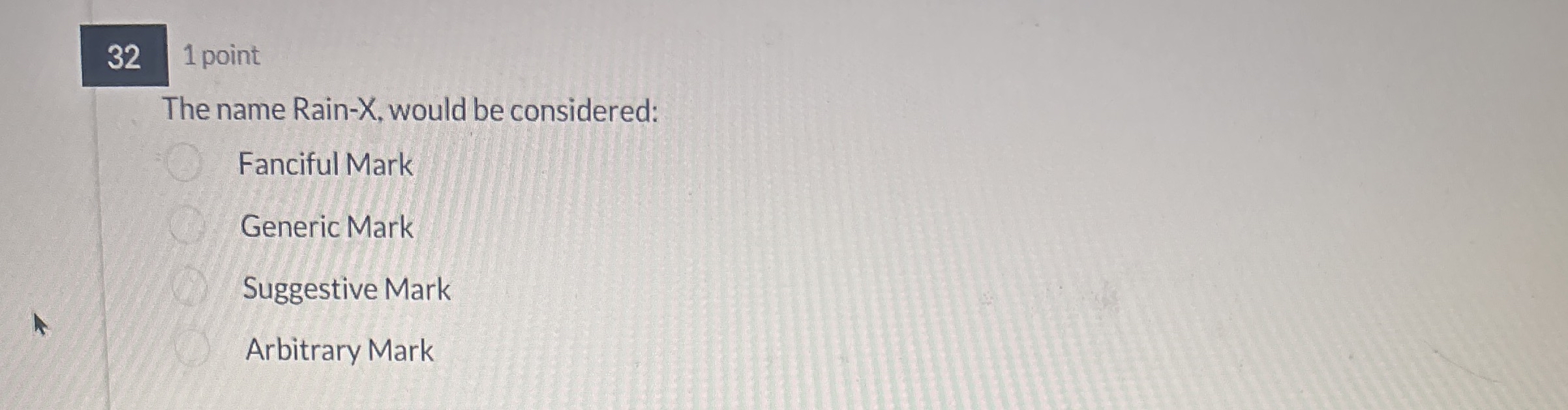 Solved The name Rain-X, ﻿would be considered:Fanciful | Chegg.com