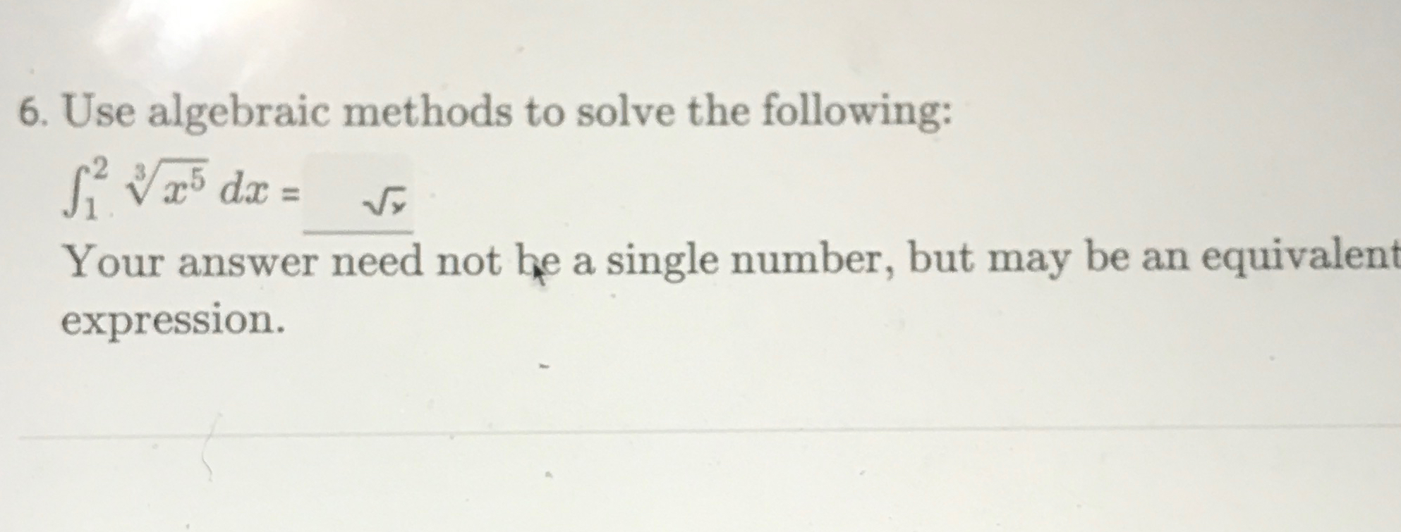 Solved Use algebraic methods to solve the | Chegg.com