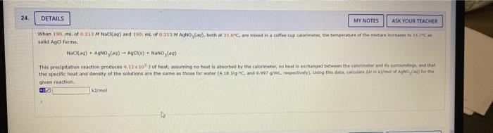 solid AgCi forms. | Chegg.com