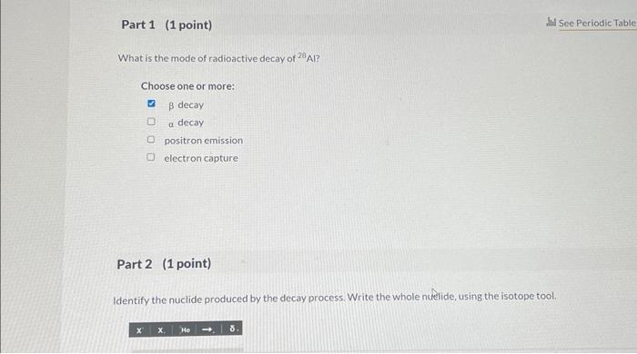 Solved Identify the nuclide produced by the decay process. | Chegg.com