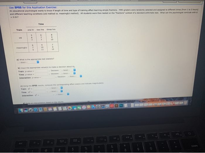 Solved Use SPSS for this Application Exercise: An | Chegg.com