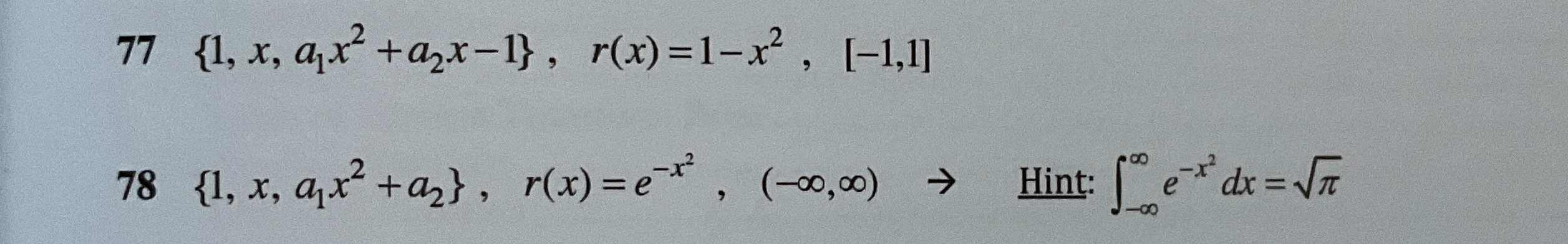 Solved Determine the values of a1 ﻿and a2 ﻿such that the set | Chegg.com