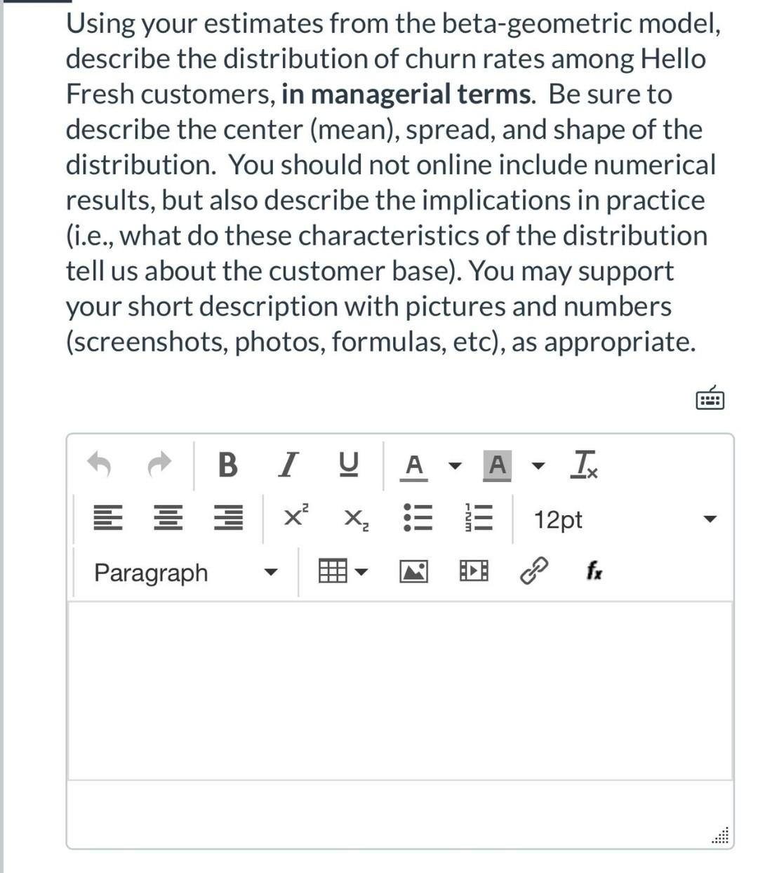 Solved Using your estimates from the beta-geometric model, | Chegg.com