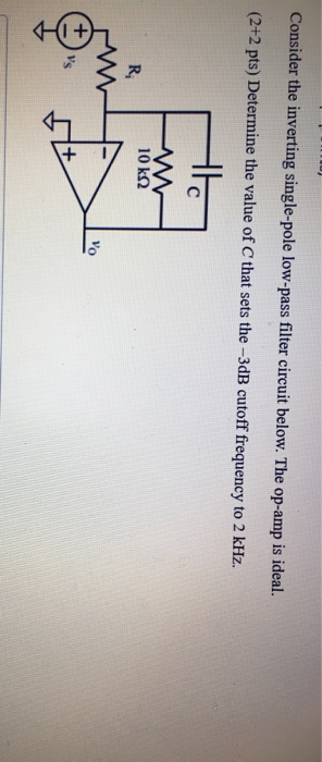 Solved Consider the inverting single-pole low-pass filter | Chegg.com