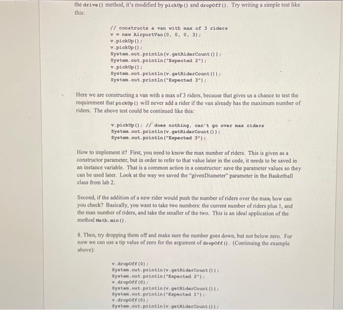 Solved (*) if the van is empty, the number of riders is | Chegg.com