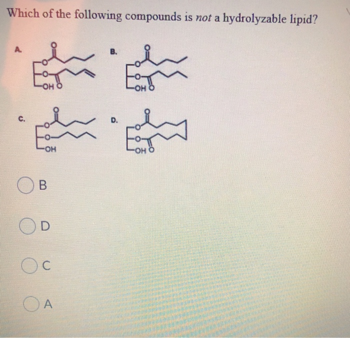 Solved Which of the following compounds is not a | Chegg.com