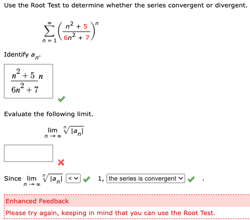 Solved Use the Root Test to determine whether the series | Chegg.com